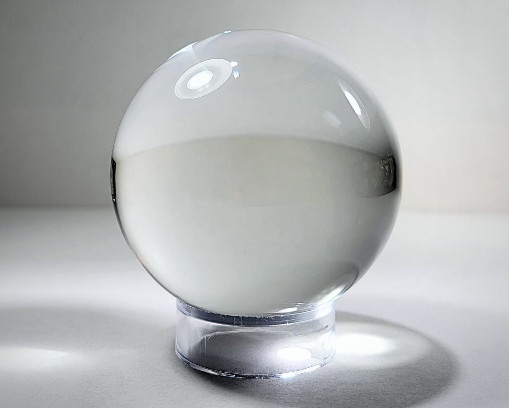 80mm, Clear Crystal Ball, Clear Glass Ball - Insects In Resin